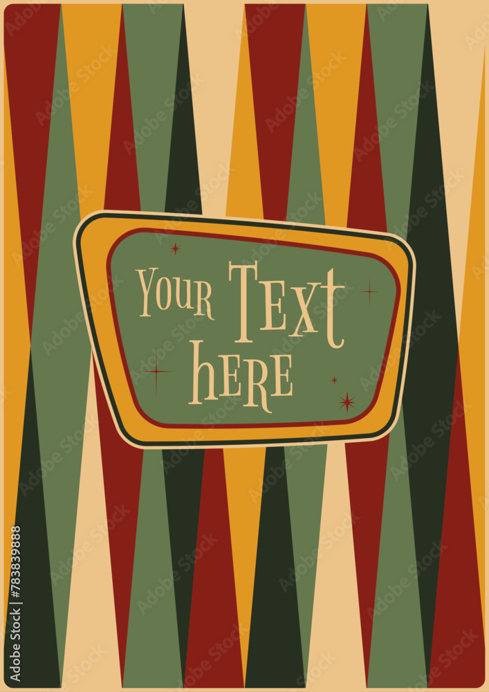 1960s Abstract Background, Mid Century Modern Poster Template, 60s ...