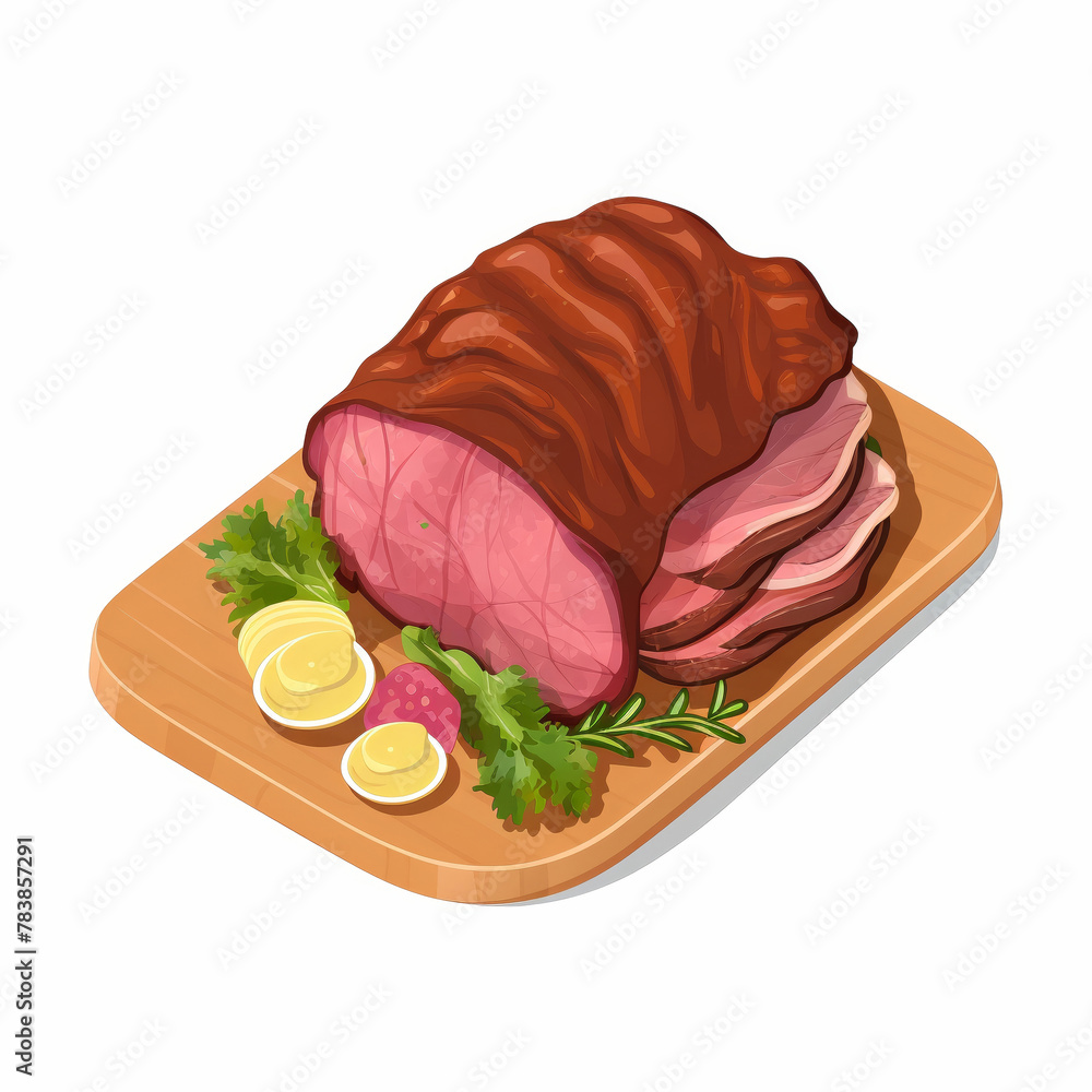 A Unique Classic roast beef and yorkshire clipart, watercolor ...