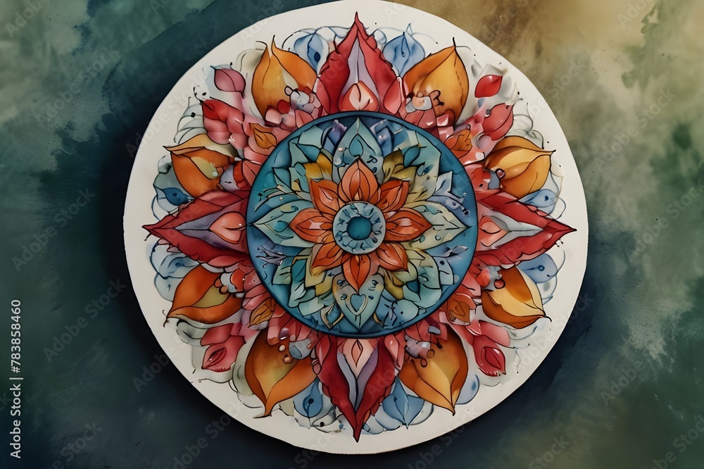 Immerse yourself in the meditative beauty of a mandala art creation ...