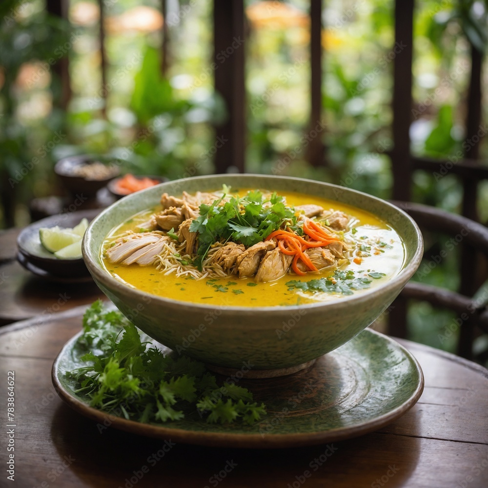Soto Ayam Bali (Balinese chicken soup with turmeric and lemongrass ...