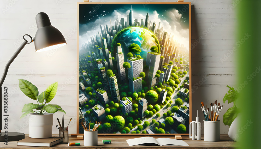 Renewable Energy Concept: Ultra Realistic Wind Turbines Poster for ...