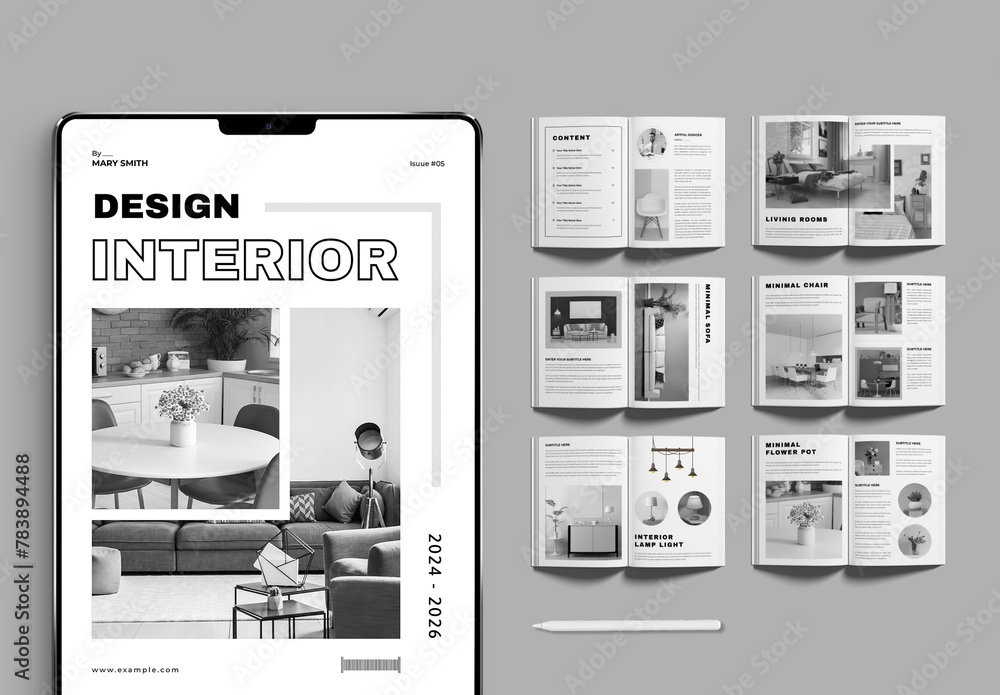 Interior Book Layout Stock Template | Adobe Stock