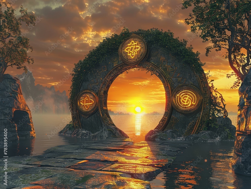 Enchanted Portals, Adorned with Symbols, Whispering Secrets of Ancient ...