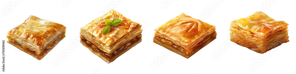 Baklava clipart collection, symbol, logos, icons isolated on ...