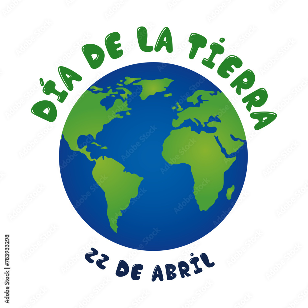 22 de Abril Día de la tierra icono logo vectorial editable Stock Vector ...