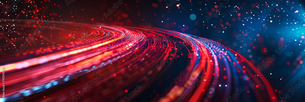 Abstract technology background with clear representation of fast global ...