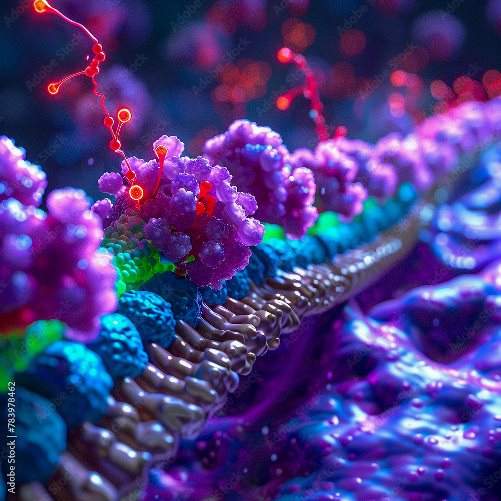 Animated sequences of enzymatic reactions, their pathways highlighted ...