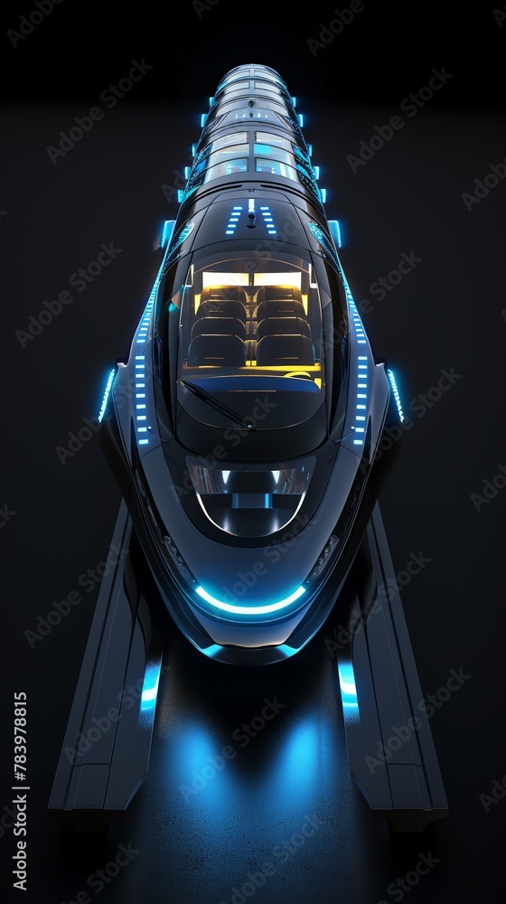 Futuristic highspeed train concept, hyperrealistic style, sleek design ...