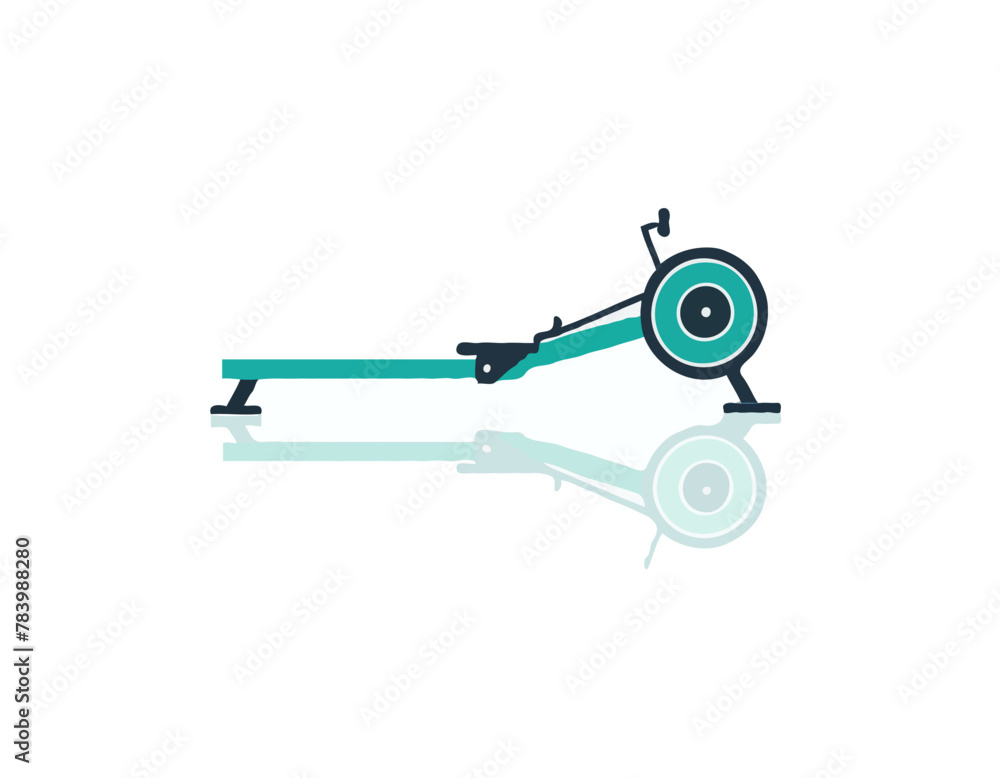 Rowing machine icon vector. Trendy flat rowing machine icon from gym ...