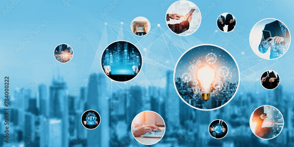 Communication technology , smart connection IOT and people network ...