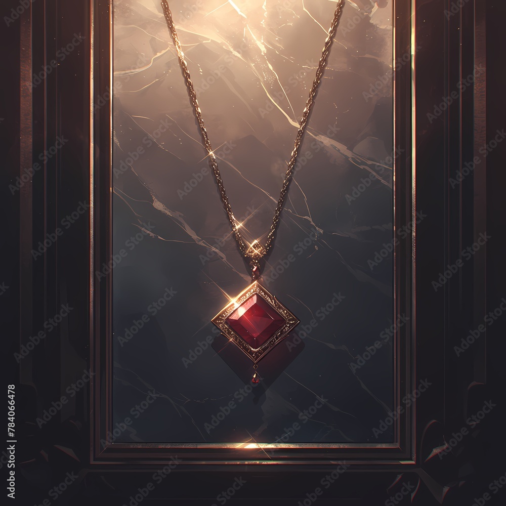 An exquisite ruby necklace with a large centerpiece gemstone, set ...