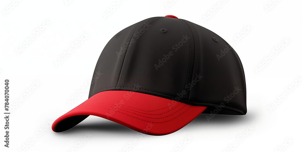 A stylish red black baseball cap perfect for a day out in the sun black ...