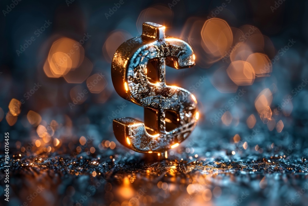 Image of a dollar sign representing finance and investment Sharp visual ...