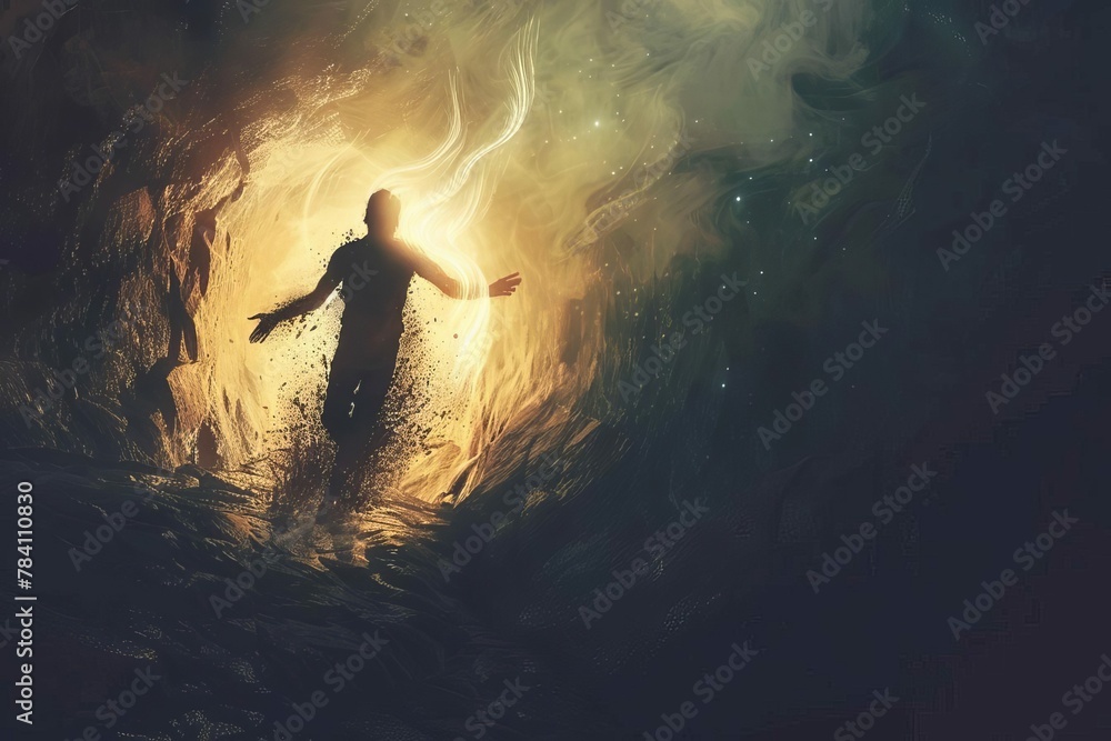resurrection of jesus christ dramatic ai generated biblical ...