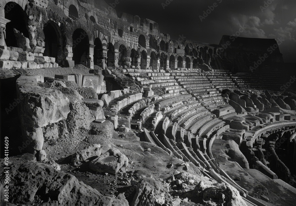 Photographs of locations believed to be ancient gladiator training ...