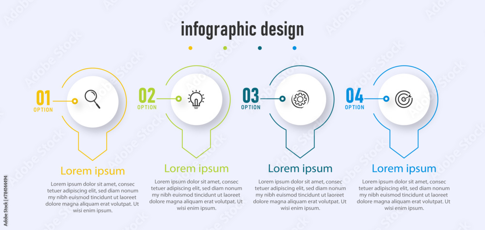 Infographics design circle arrow template. timeline with 3 steps ...