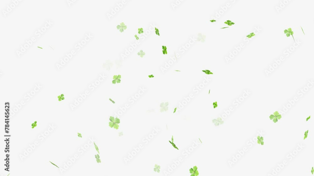 st Patrick's Day With clover leaves Seamless Background. Four leaf ...