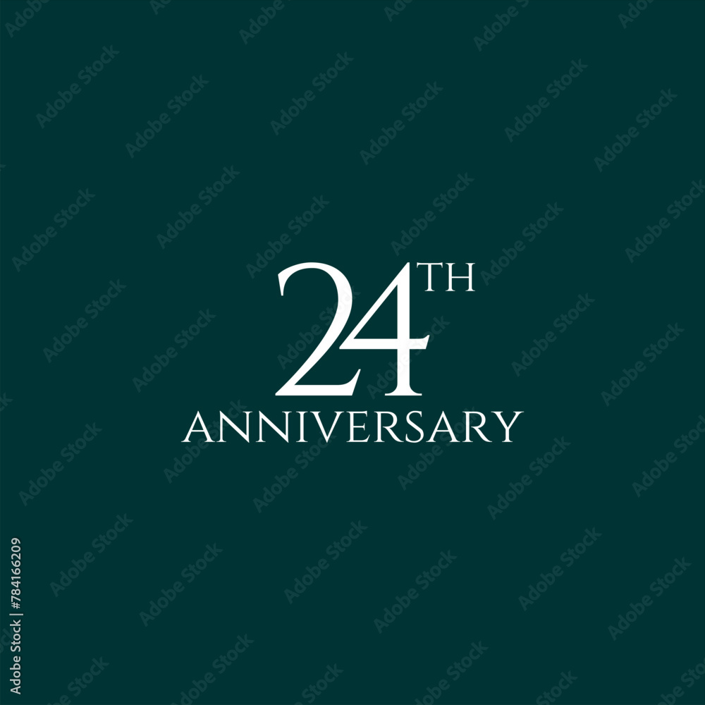 Vetor de 24th logo design, 24th anniversary logo design, vector, symbol ...