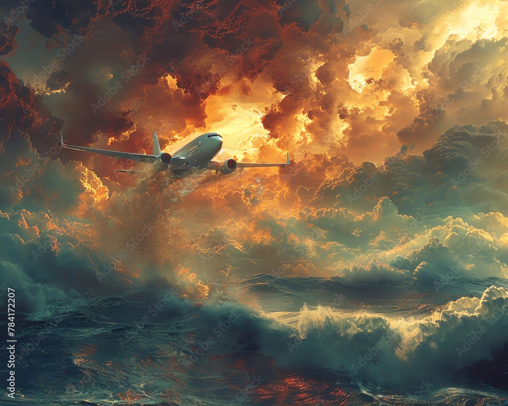 Merge the Surrealism movement with a glitch art interpretation of ...