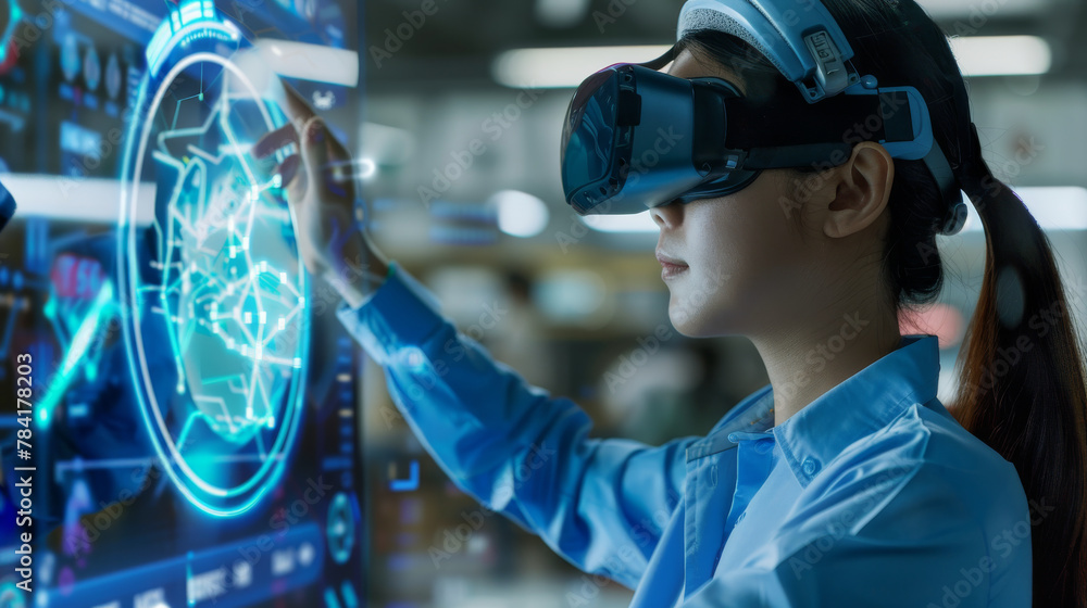 From virtual reality simulations to augmented reality interfaces, depict the seamless ...