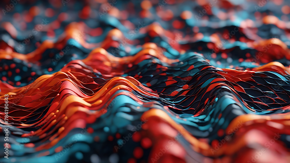 Abstract colors background with interweaving of color dots, doted ...