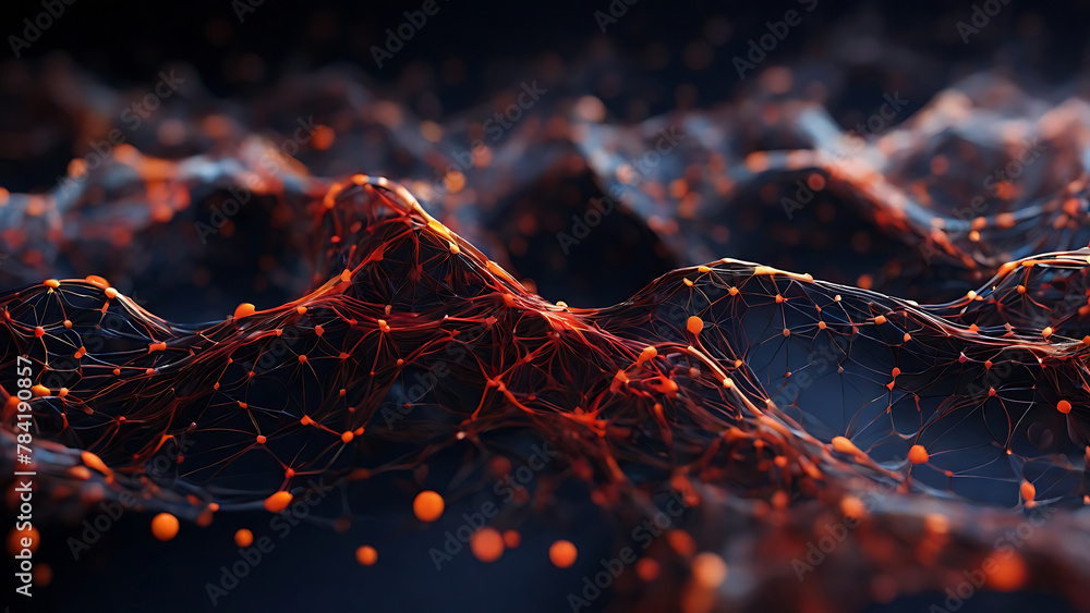 Abstract colors background with interweaving of color dots, doted ...