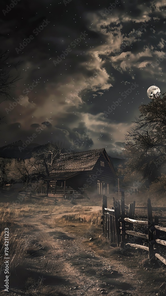 Depiction of Skinwalker Ranch, a property in Utah noted for its ...