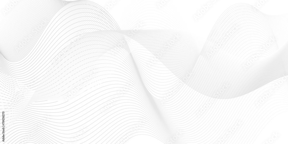 Abstract white digital blend wave lines and technology background ...