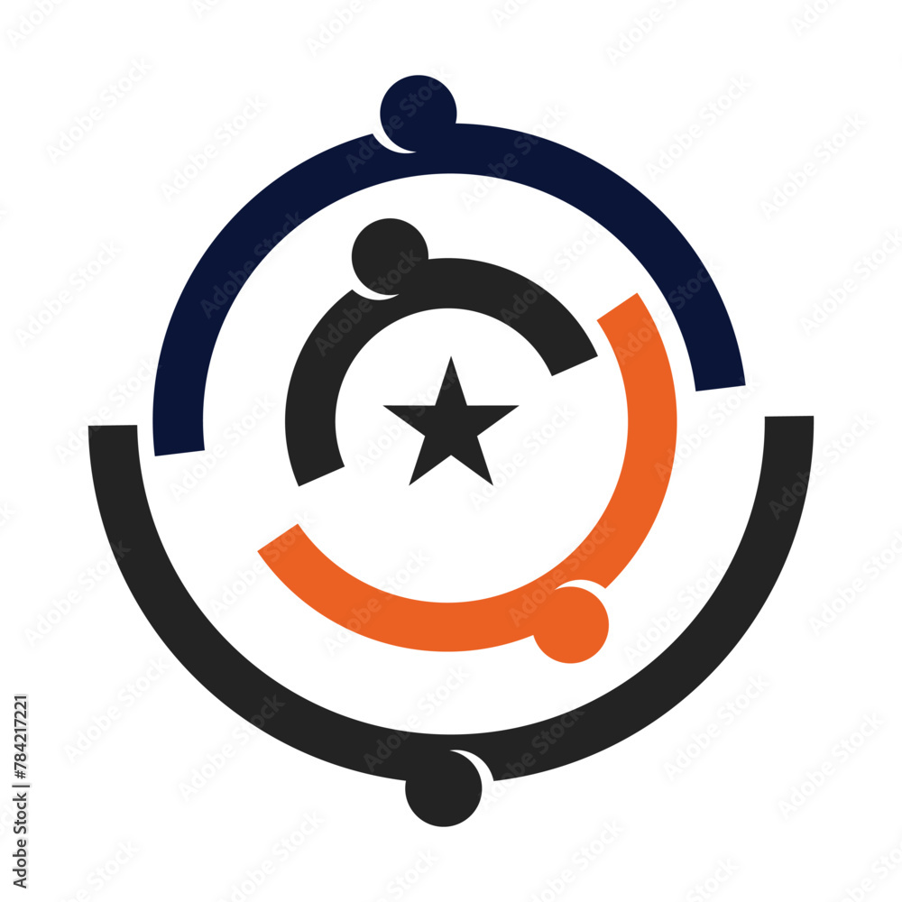 teamwork logo template Isolated. Brand Identity. Icon Abstract Vector ...