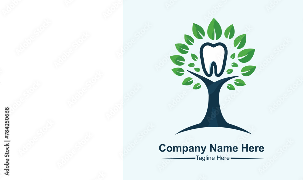 tree dental logo design concept template, vector dental, tree logo ...