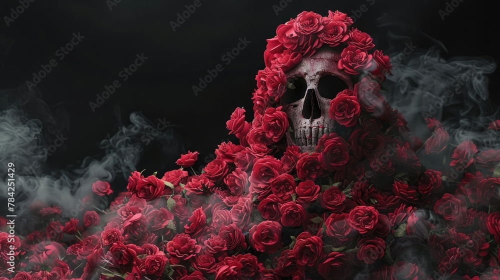 Scary images, scrary wallpaper, A scary ghost on white Red rose flowers ...
