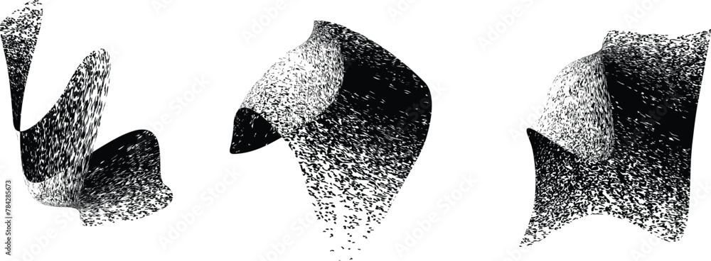 Distressed gradient shape . Shade of sphere . Noise destroyed circle ...