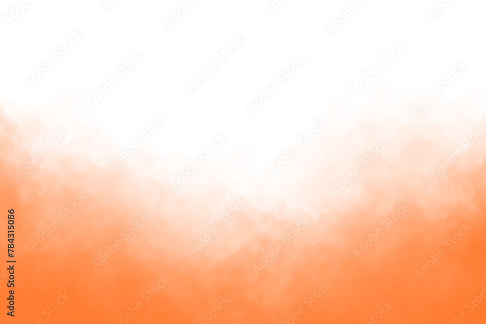 Orange fog or smoke effect isolated on transparent white background ...