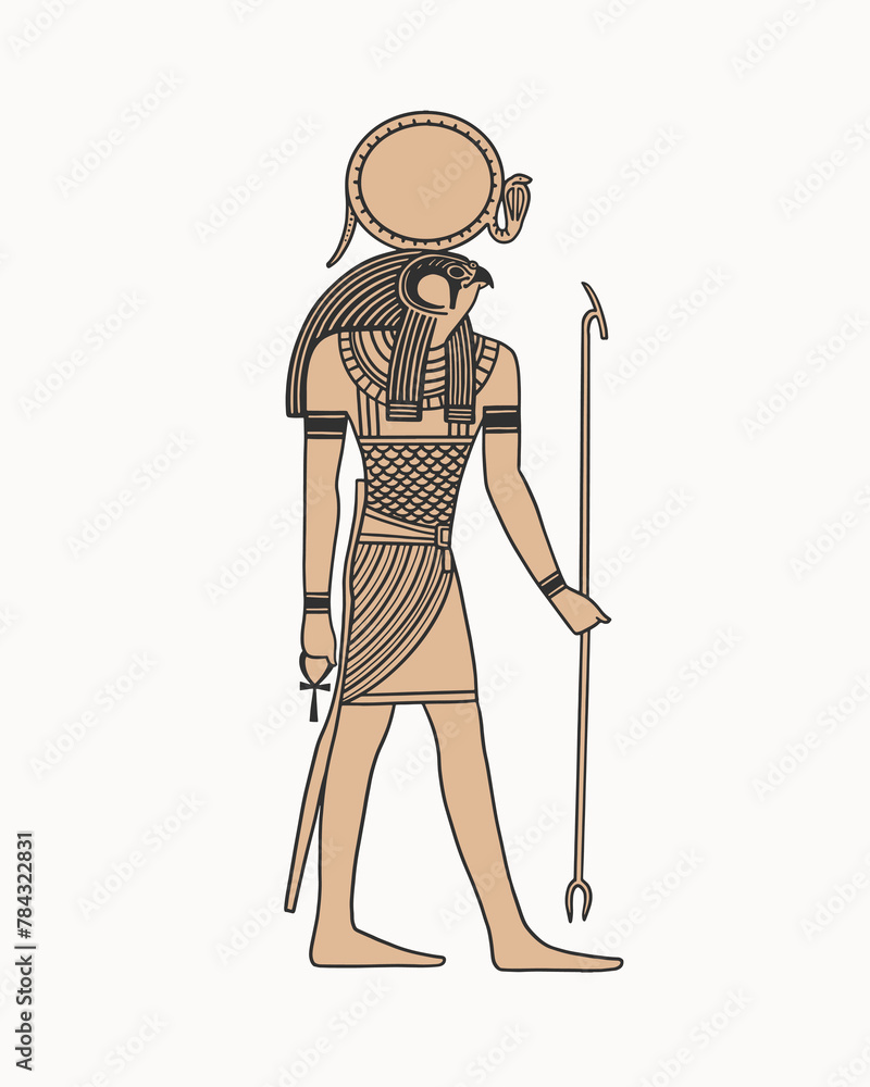 Ancient Egyptian god Ra. Sun God, supreme deity in Ancient Egypt. A ...