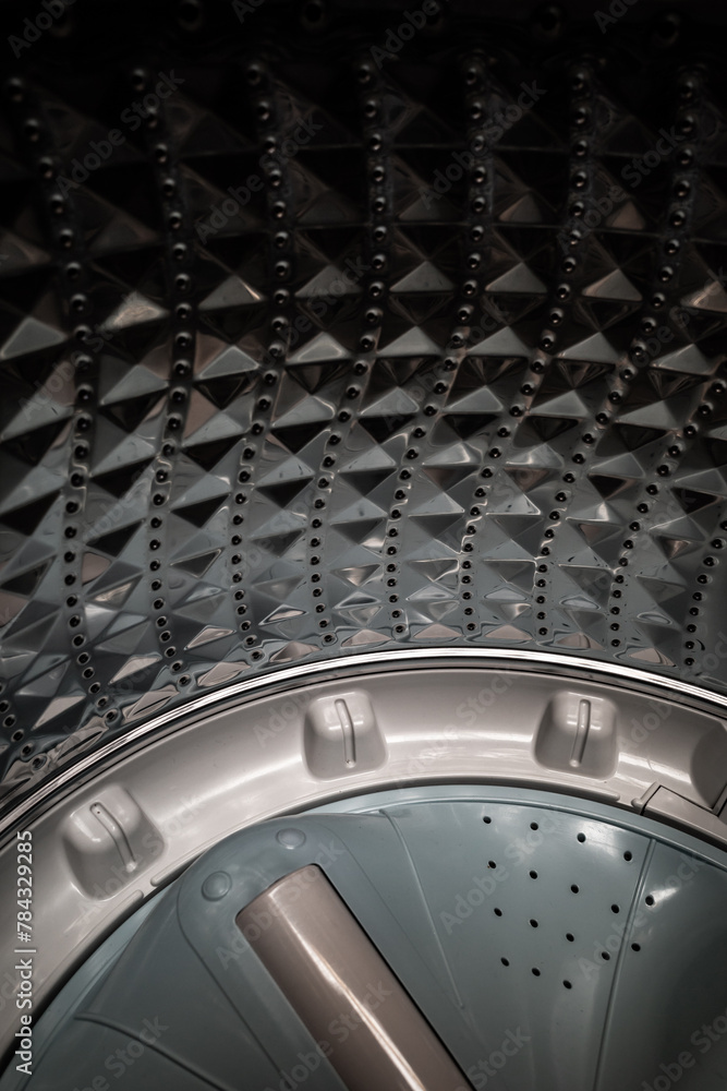 Interior texture and pattern of a top-load washing machine Stock Photo ...