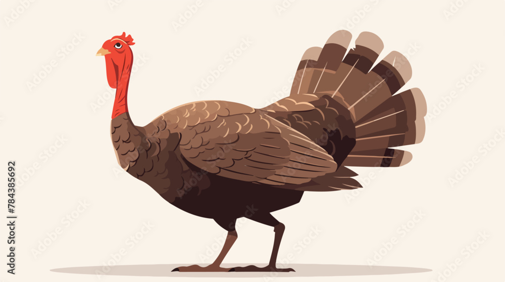Cartoon Turkey Clipart 2d flat cartoon vactor illustration Stock Vector ...