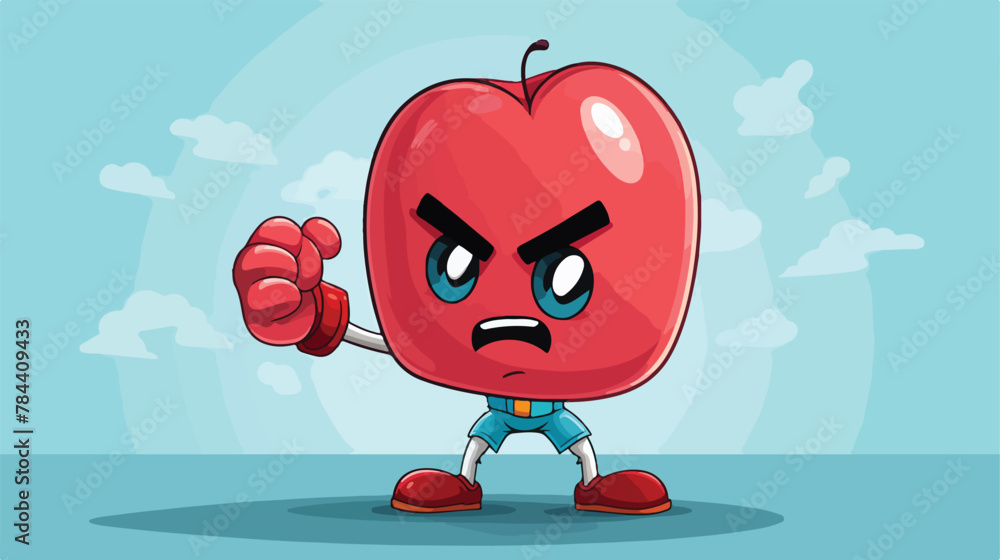 Funny punch 2d flat cartoon vactor illustration isolated Stock Vector ...