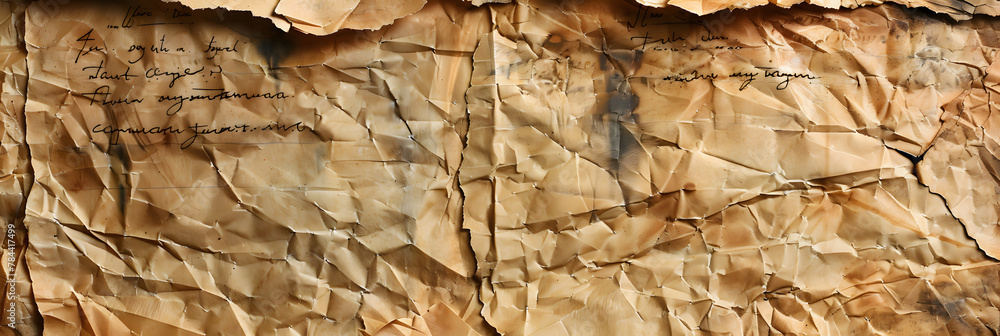 Vintage torn paper texture background, old page from rare book with ...