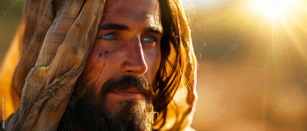 Banner featuring Jesus Christ as the Savior of mankind, with a size of ...