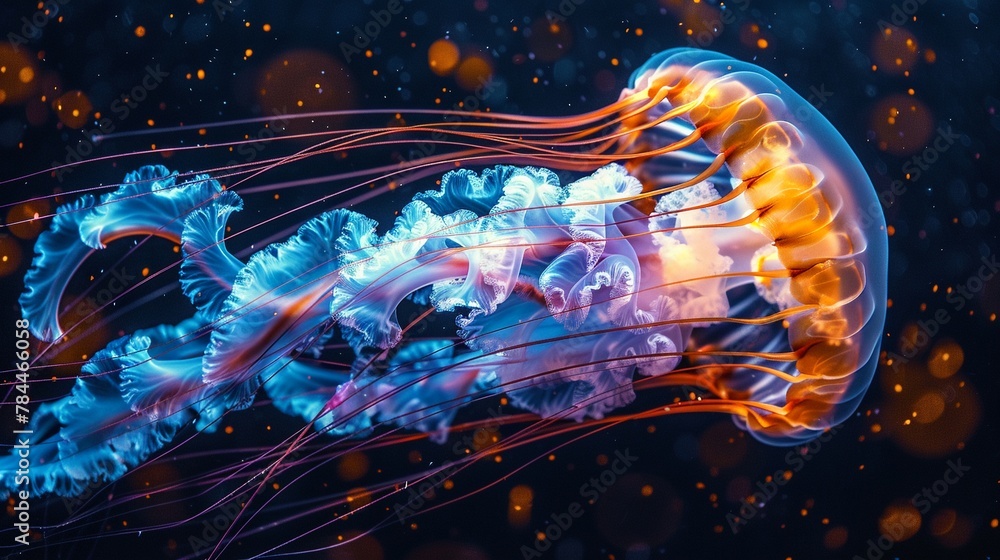 A captivating illustration captures the elegant movements of a ...