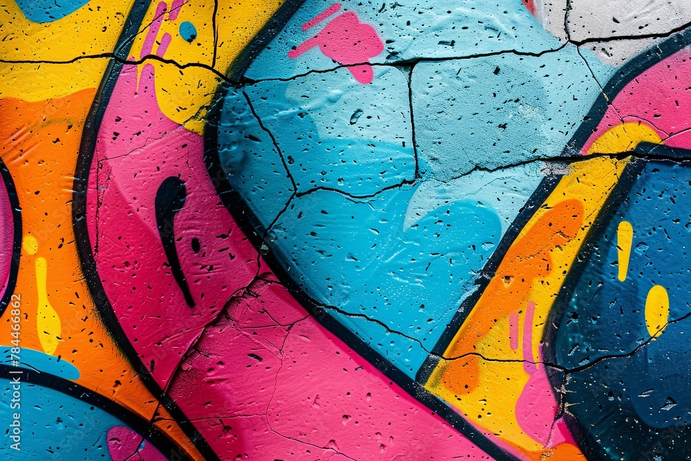 Abstract graffiti. bright colors texture on the background of a ...