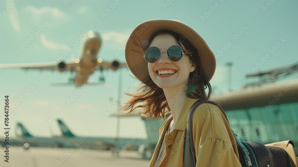 With every step along the runway of the airfield, the woman feels that ...