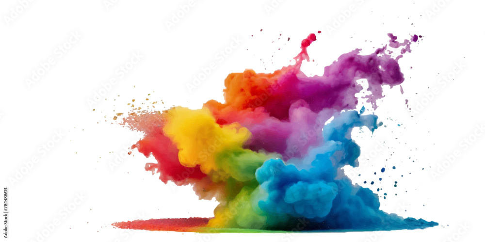 Colorful smoke rainbow painted holi fog festival background. Colorful ...