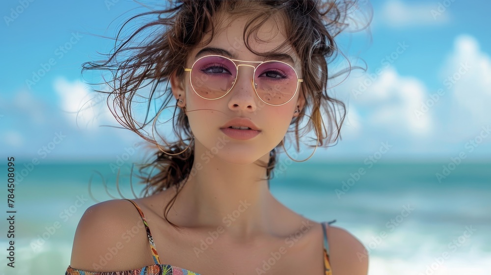 Thai young Ladyboy Transgender on the beach sea, LGBTI concept, banner ...