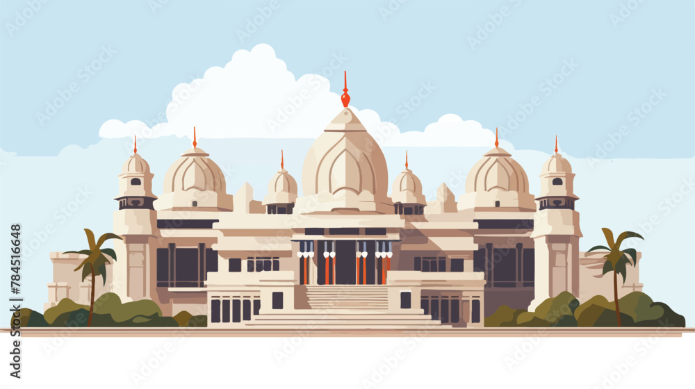 Swaminarayan Temple Ambegaon Pune .. 2d flat cartoon Stock Vector ...