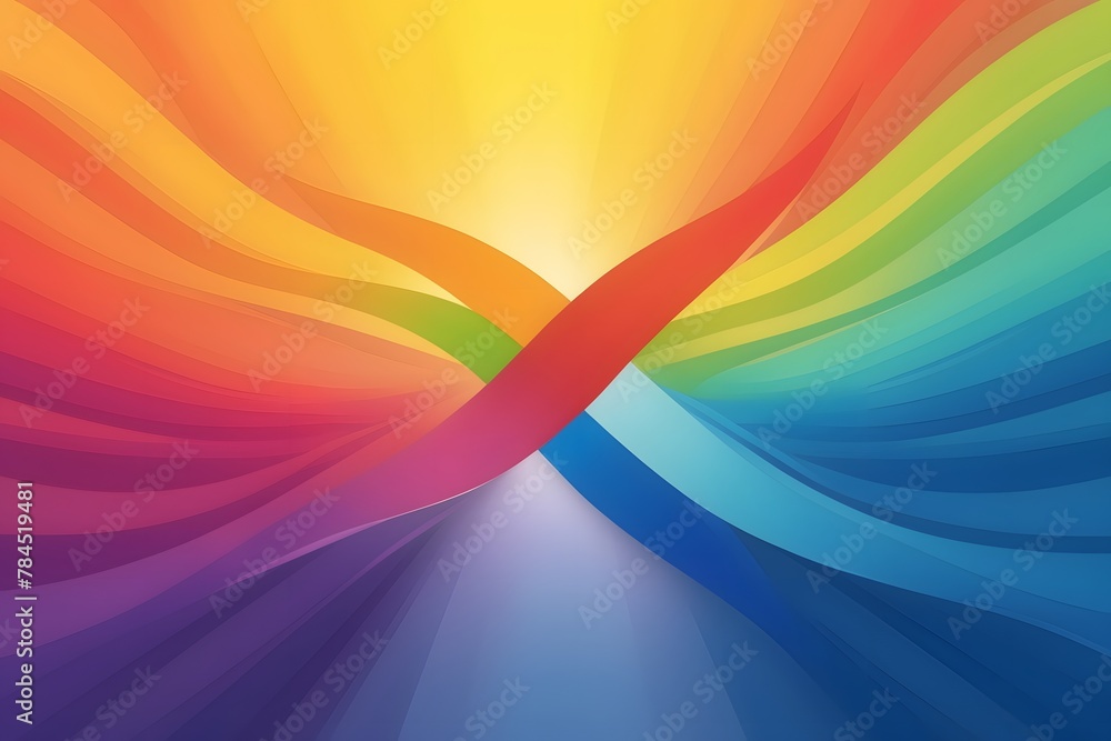 World autism awareness day background. Rainbow colored infinity symbol ...