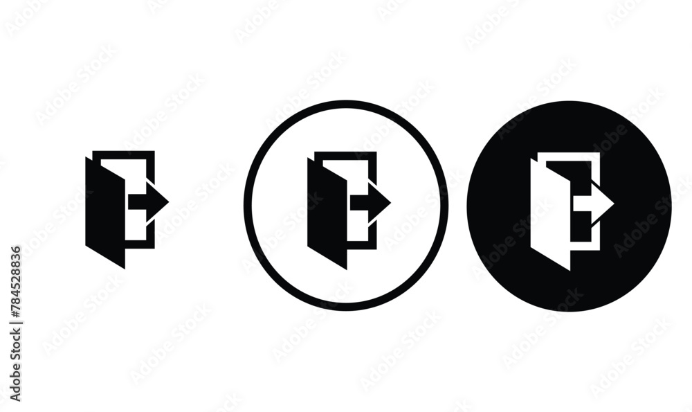icon Quit Now black outline for web site design and mobile dark mode ...