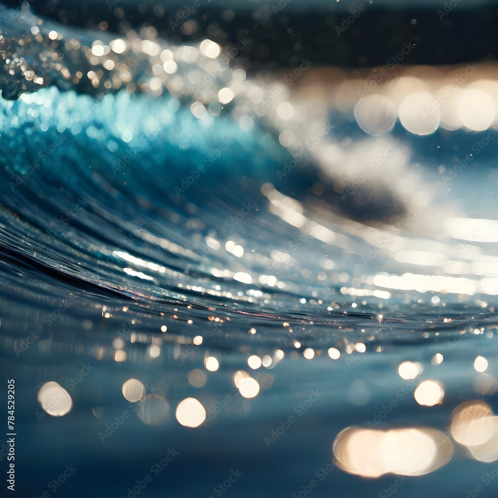 The surface of a (surfboard) approaching a wave - detailed shiny Stock ...