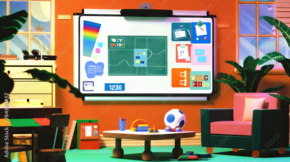 Smart Learning Hub: Interactive Whiteboard with Educational Apps and ...