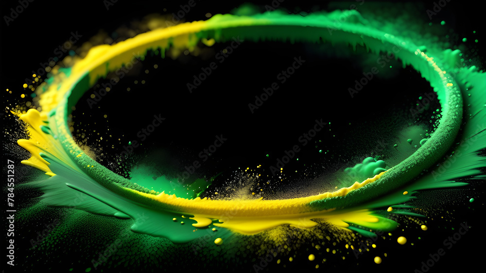 Exploding Green Circular Backgrounds on Black, Bursting Green Rounds in ...